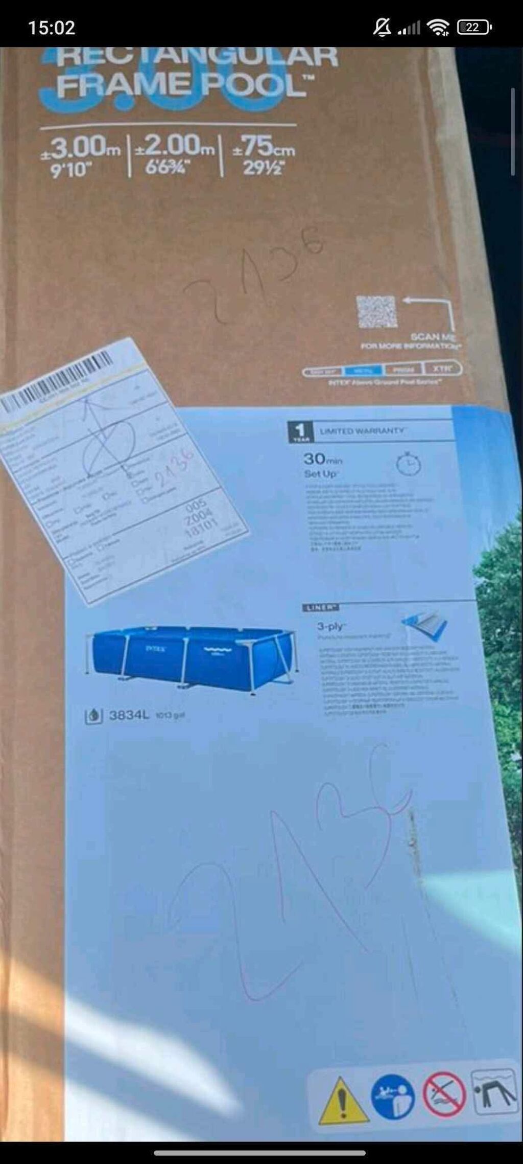 Intex Rectangular Frame Pool – pravougaoni bazen sa metalnom