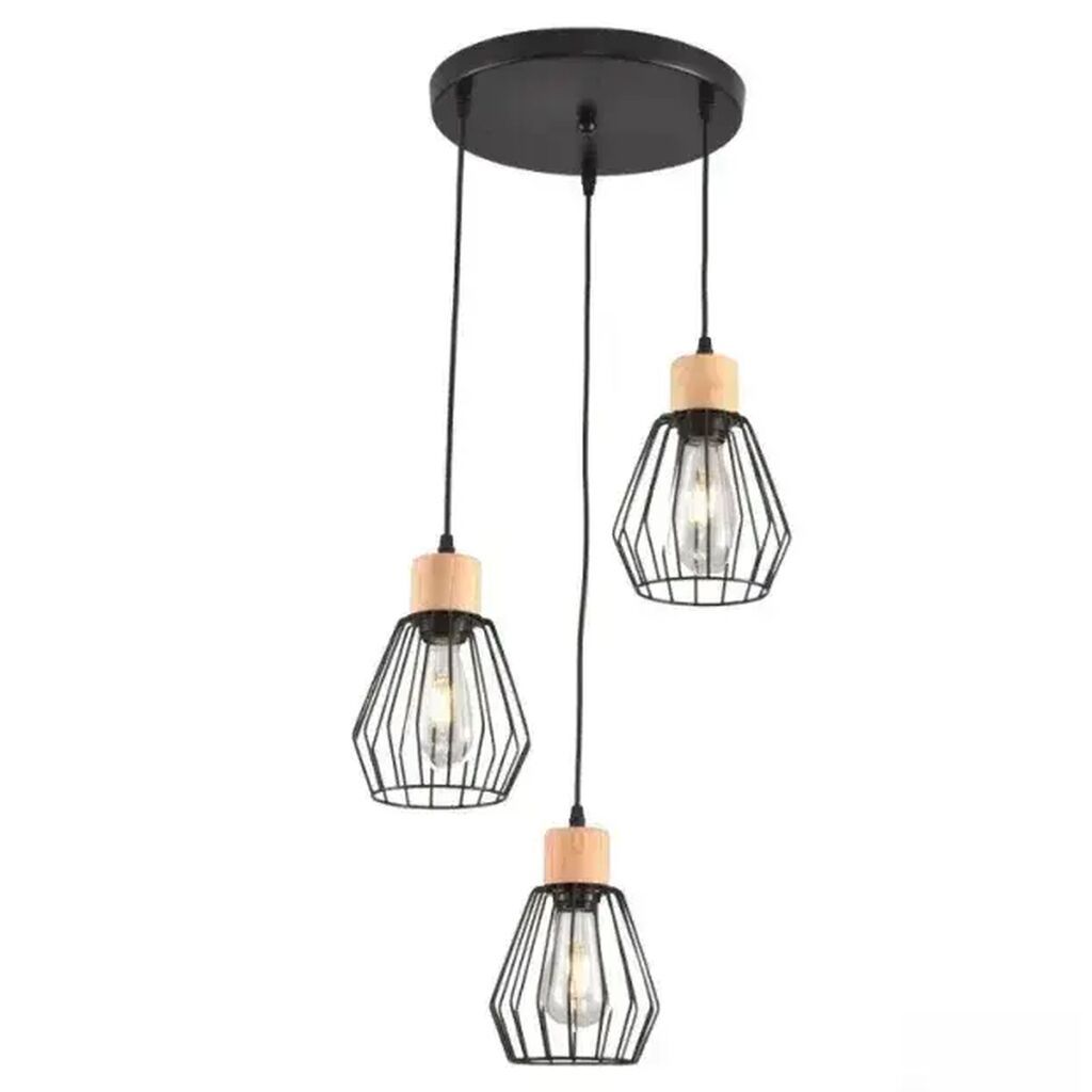 MPDF TNN EDVIN 3*E27, 013140. Plafonska lampa luster. Tip grla: E27