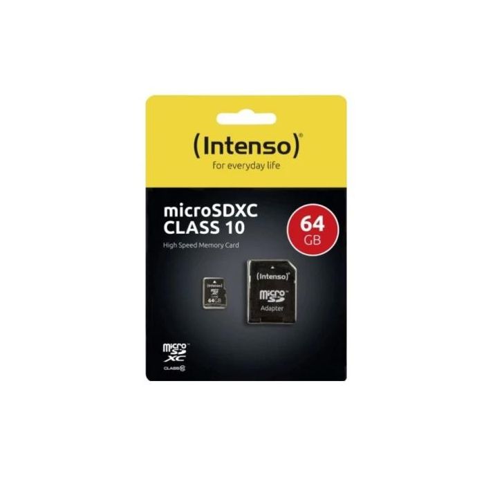 Micro SDXC Intenso 64GB Class10 3413490 + adapter
