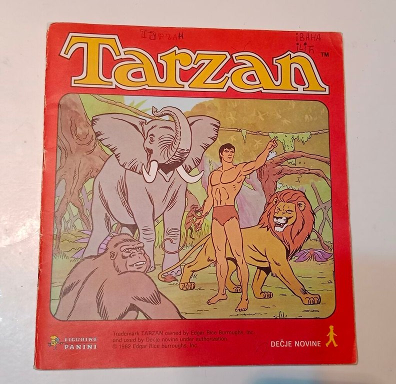 Album sa slicicama TARZAN 1982.Edizioni Panini *izdanje Dečije novine