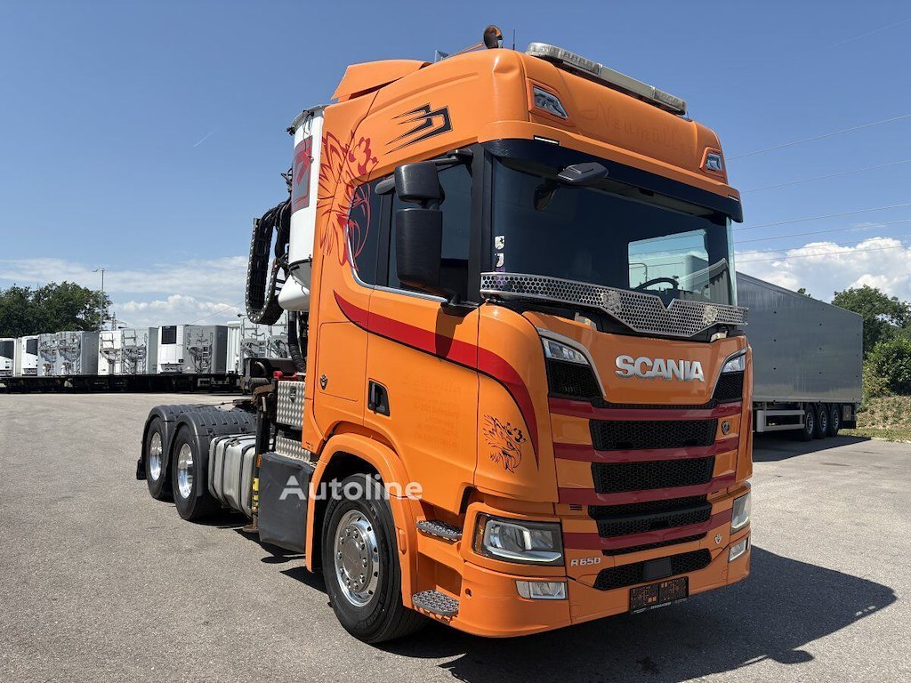 Scania R650 V8, 6x2, E6, Leder, Penz-Crane 15Z - Holzladekran tegljač