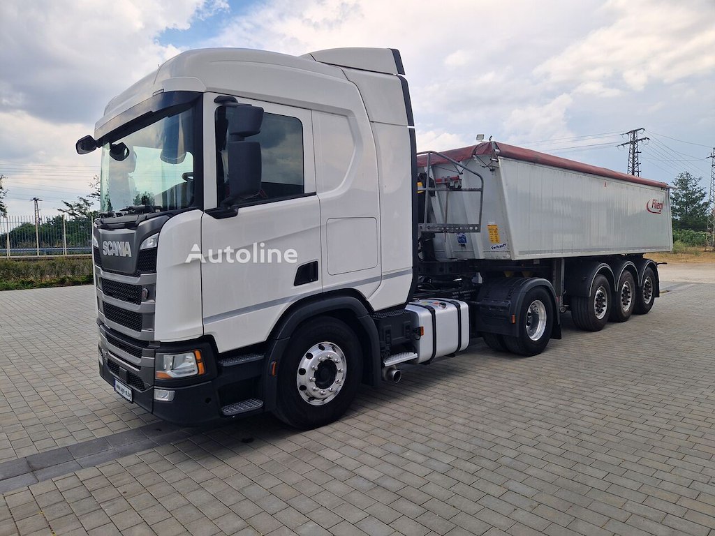 Scania R410 tegljač + poluprikolica kipera
