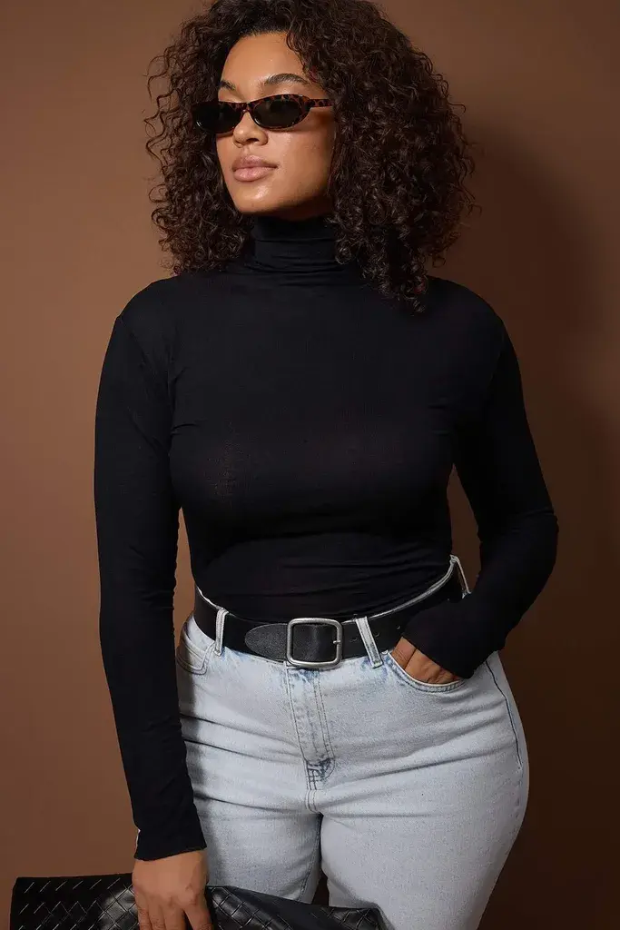 Trendyol Curve Ženska bluza Tbbaw26Af00113, Crna