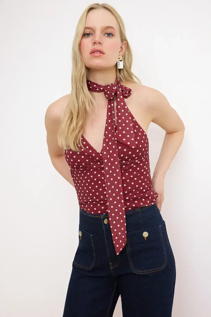 TRENDYOLMILLA Ženska bluza Twoss26Bz00488, Bordo