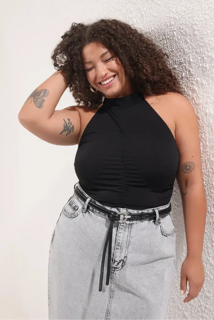 Trendyol Curve Ženska bluza TBBSS25AF00111, Crna