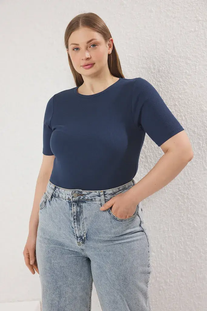 Trendyol Curve Ženska bluza Tbbss25Af00104, Plava