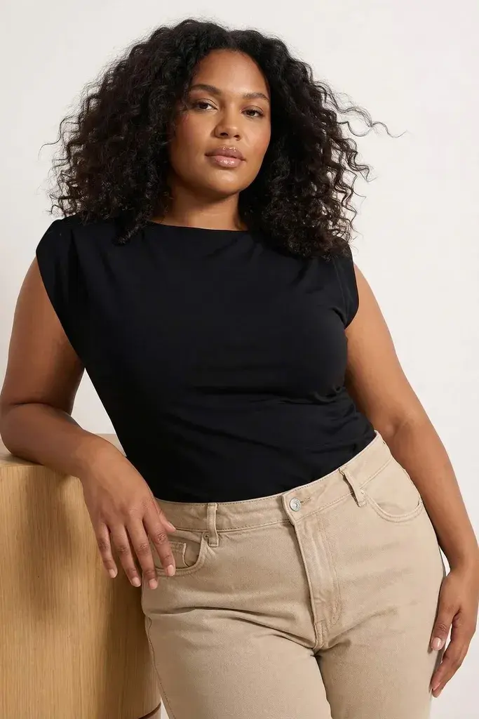 Trendyol Curve Ženska bluza Tbbss26Af00081, Crna