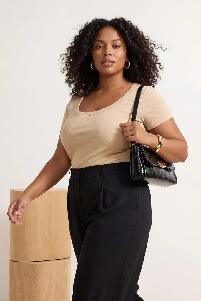 Trendyol Curve Ženska bluza Tbbss26Af00121, Bež