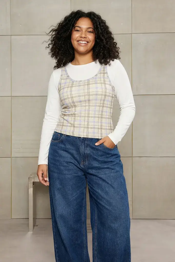 Trendyol Curve Ženska bluza Tbbss26Af00026, Krem