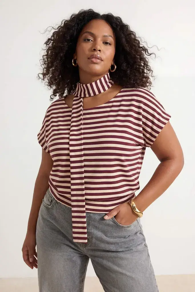 Trendyol Curve Ženska bluza Tbbss26Af00141, Bordo