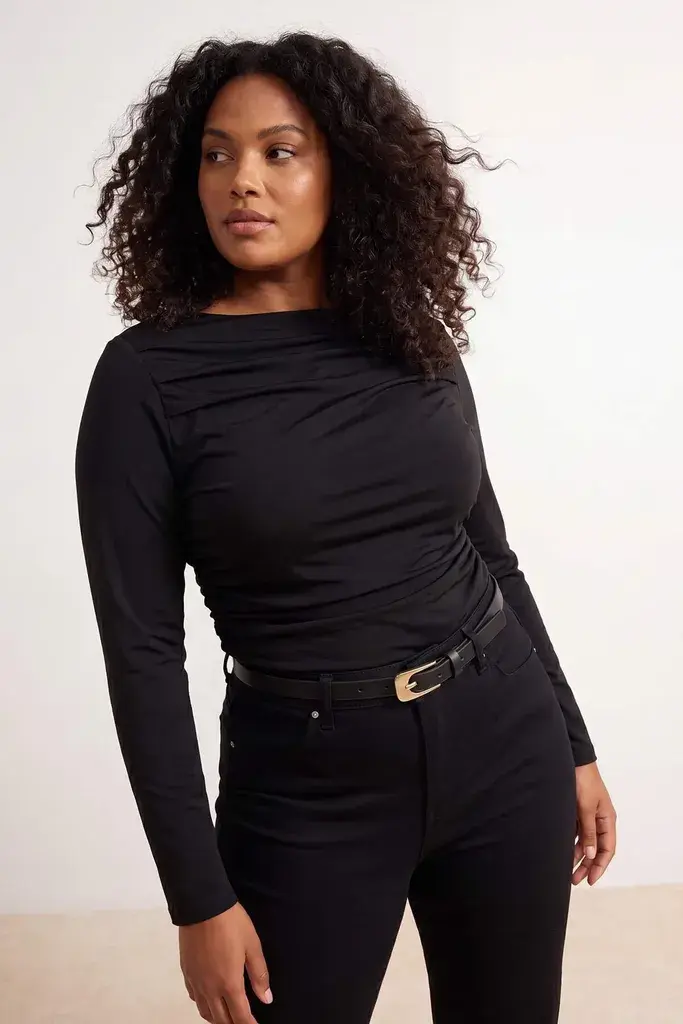 Trendyol Curve Ženska bluza Tbbss26Af00125, Crna