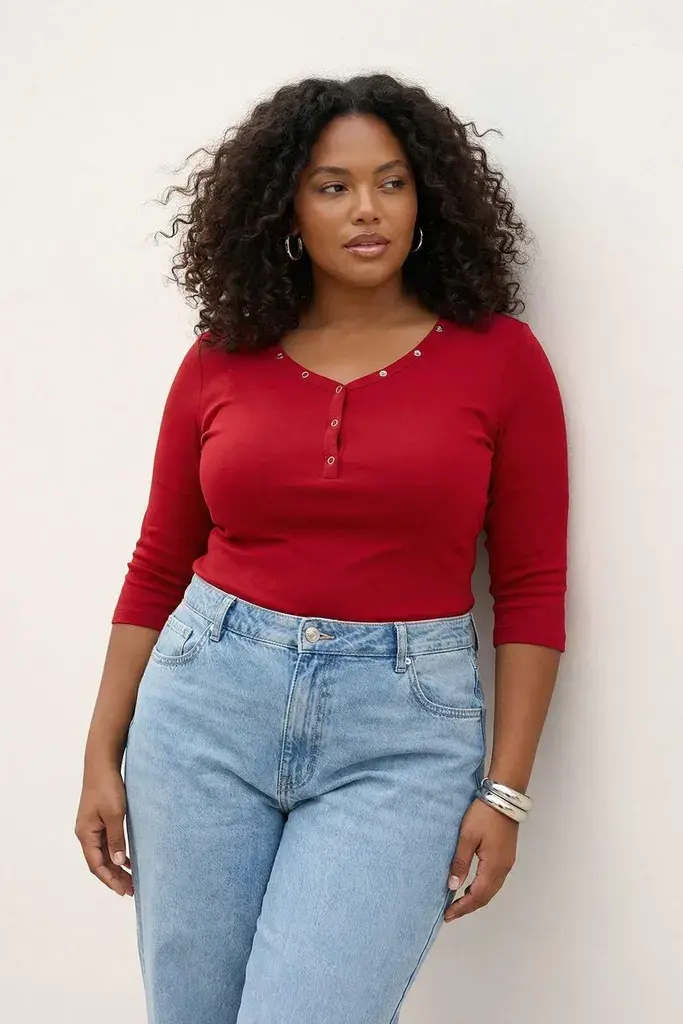 Trendyol Curve Ženska bluza Tbbss26Af00044, Crvena