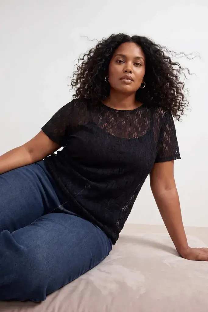 Trendyol Curve Ženska bluza Tbbss26Af00196, Crna