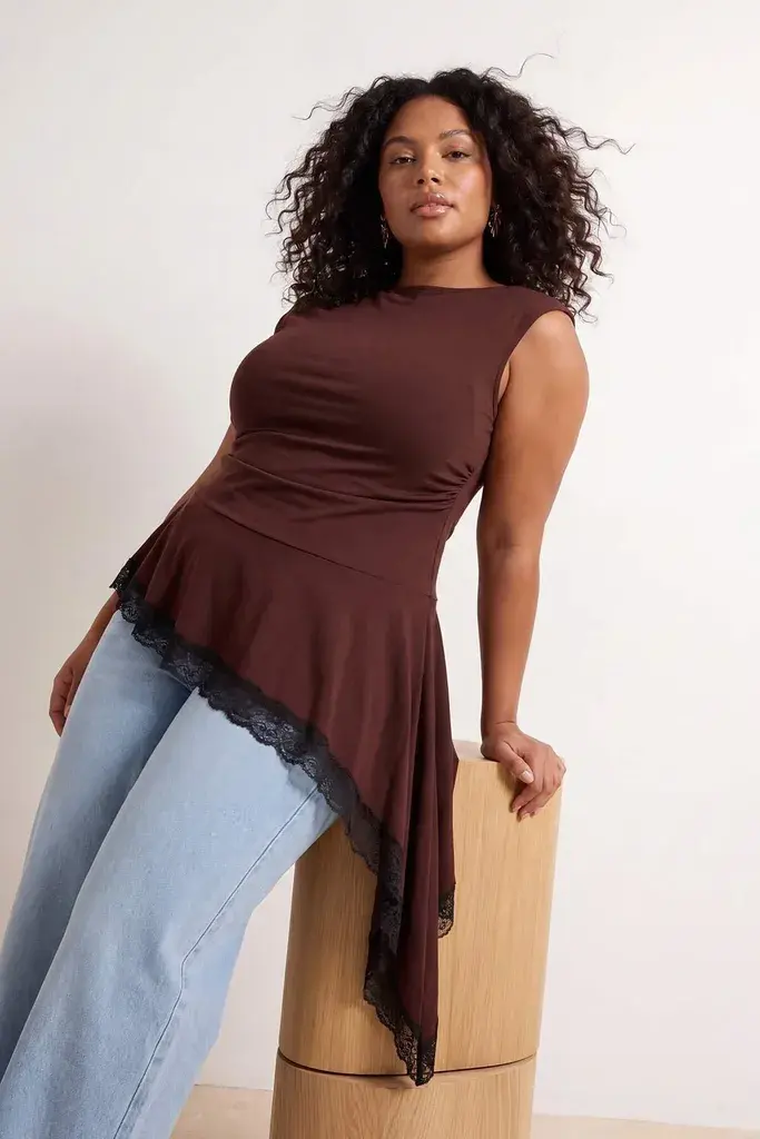 Trendyol Curve Ženska bluza Tbbss26Af00242, Braon