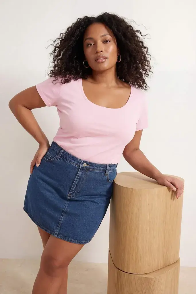 Trendyol Curve Ženska bluza Tbbss26Af00105, Roze