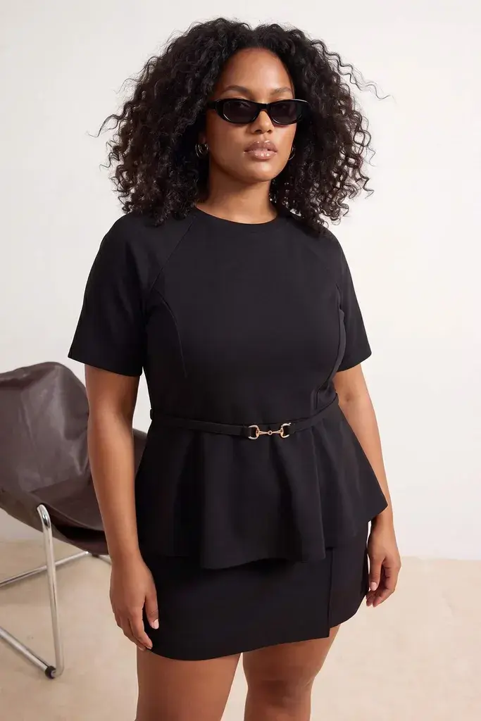 Trendyol Curve Ženska bluza Tbbss26Af00179, Crna
