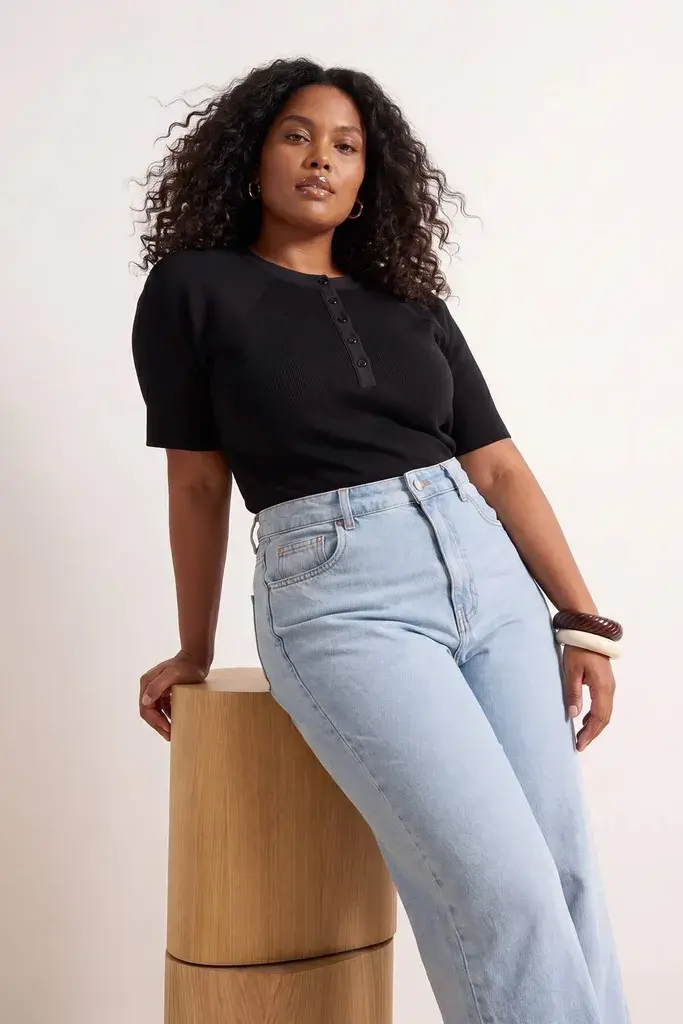 Trendyol Curve Ženska bluza Tbbss26Af00126, Crna
