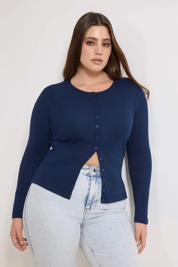 Trendyol Curve Ženska bluza Tbbss26Af00010, Tamnoplava