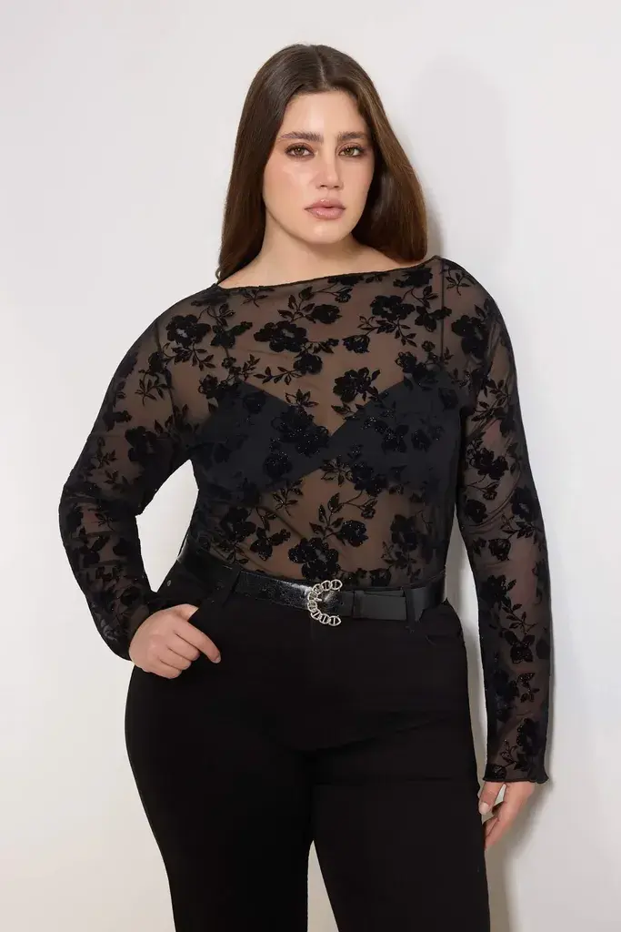 Trendyol Curve Ženska bluza Tbbss26Af00055, Crna