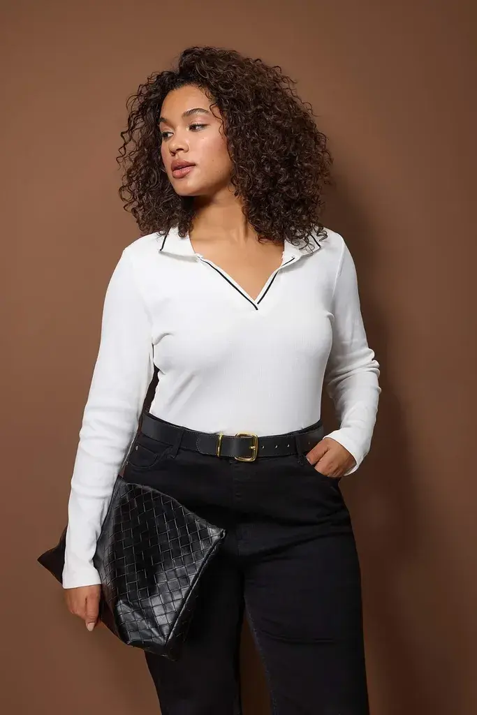 Trendyol Curve Ženska bluza Tbbaw26Af00020, Bela