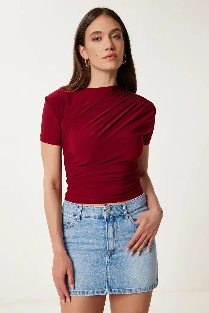 Happiness Istanbul Ženska bluza FF00172, Bordo