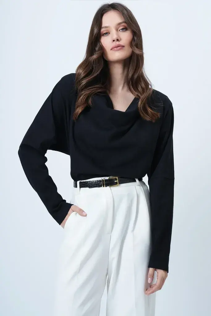 Trend Alacati Stili Ženska bluza dugih rukava Alc-X13126, Crna