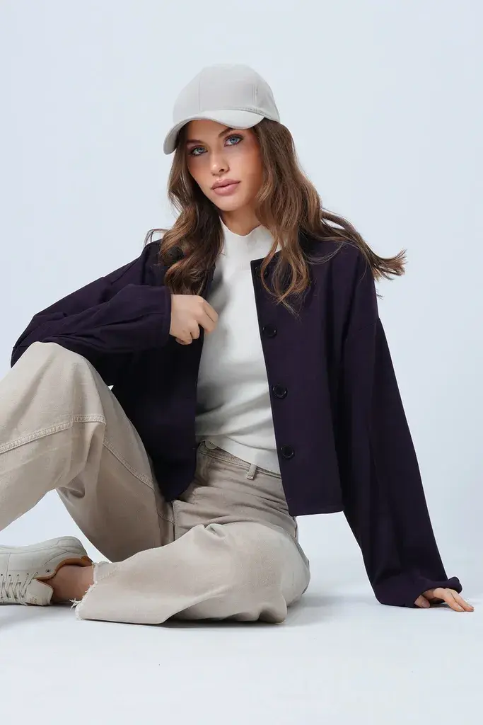 Trend Alacati Stili Ženska jakna Alc-X14656, Ljubičasta