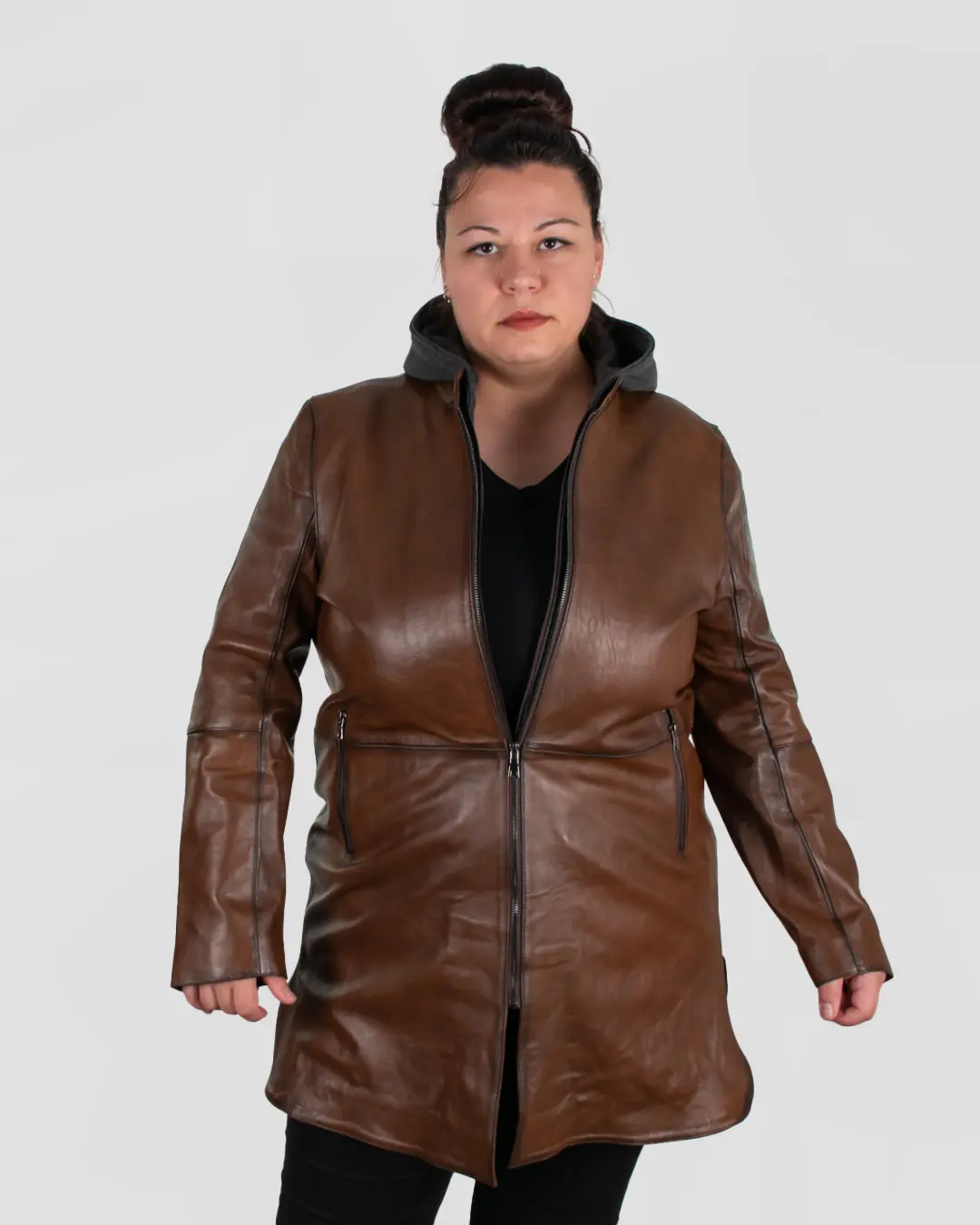 LA FORCE Ženska kožna jakna Big Rossa, Braon