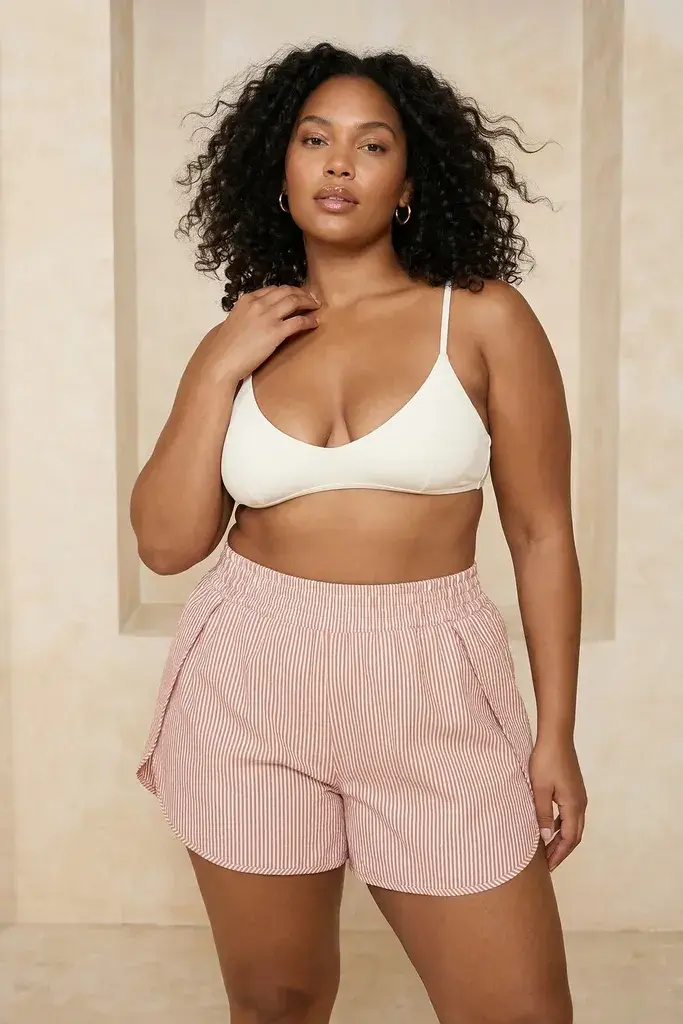 Trendyol Curve Ženski šorts TBBSS26AP00007, Roze