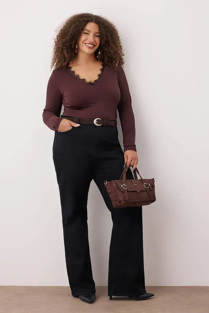 Trendyol Curve Ženski bodi Tbbaw26Cs00001, Smeđi