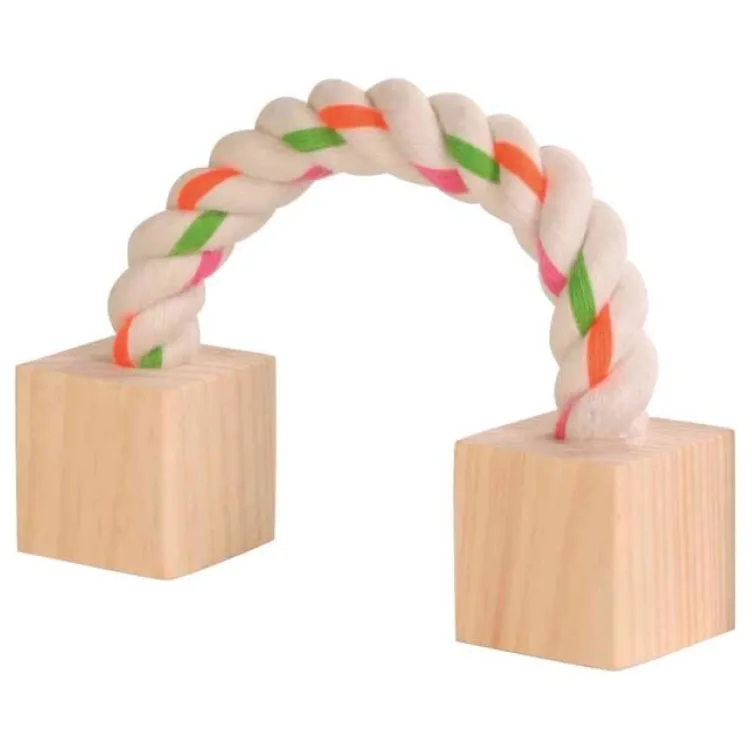 Uže sa drvenim kockama za hrčke 20cm