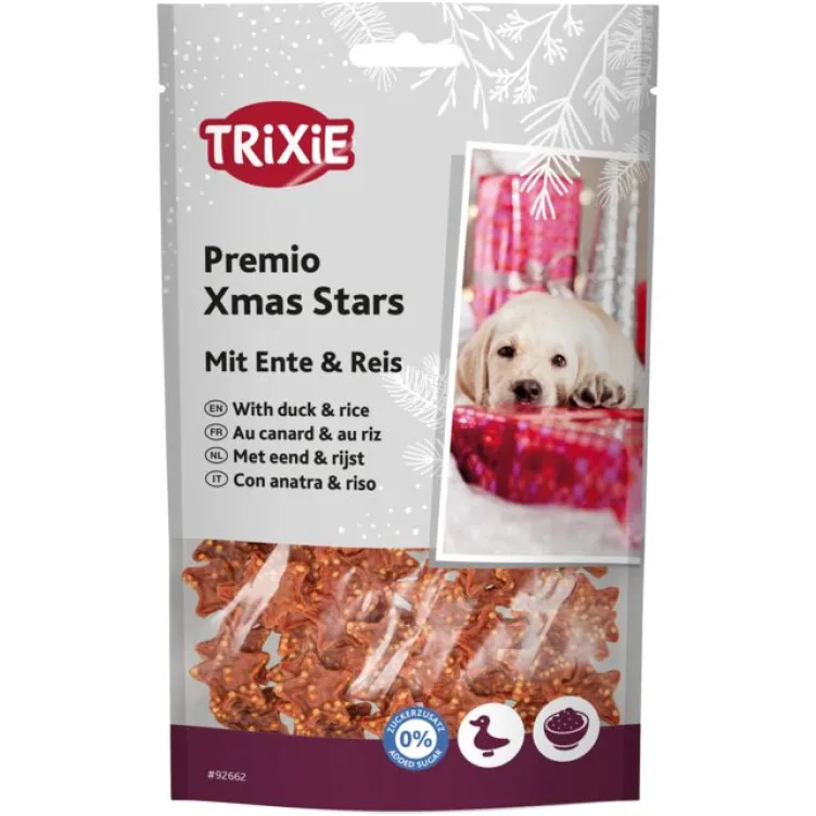 Xmas poslastice za pse zvezdice sa pačetinom i pirinčem 100gr