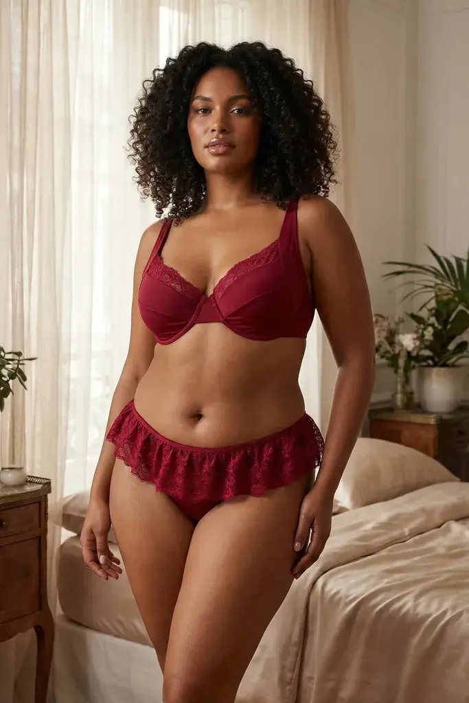 Trendyol Curve Ženski set donjeg veša Tbbaw26Dg00014, Bordo