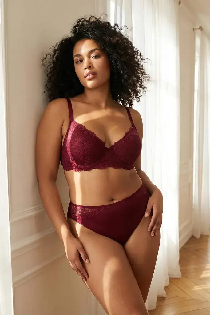 Trendyol Curve Ženski set donjeg veša Tbbaw26Dg00015, Bordo