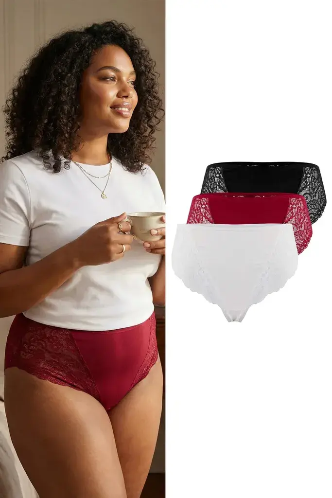 Trendyol Curve Ženski set donjeg veša Tbbaw26Cm00021, 3 komada, Crni