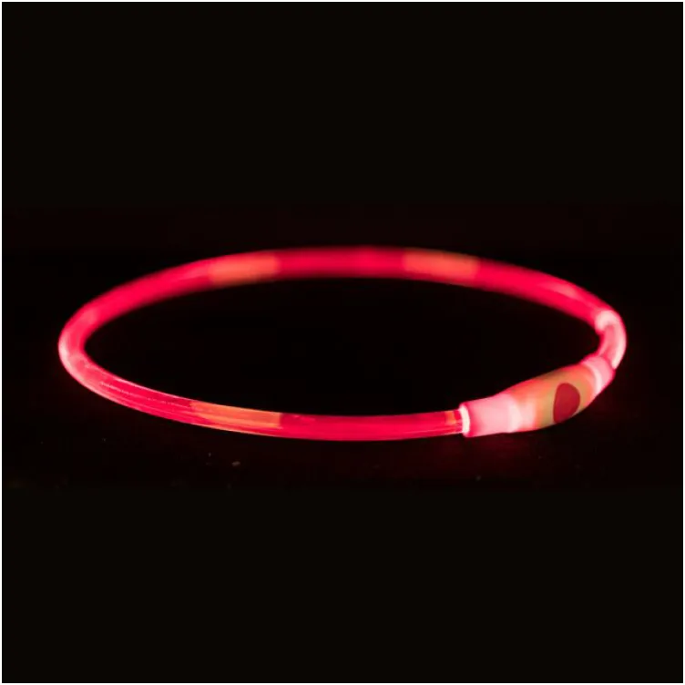 Svetleća ogrlica USB L-XL 65cm/8mm šarena