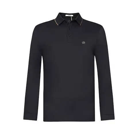 Dikeni Muška polo majica dugih rukava, Crna