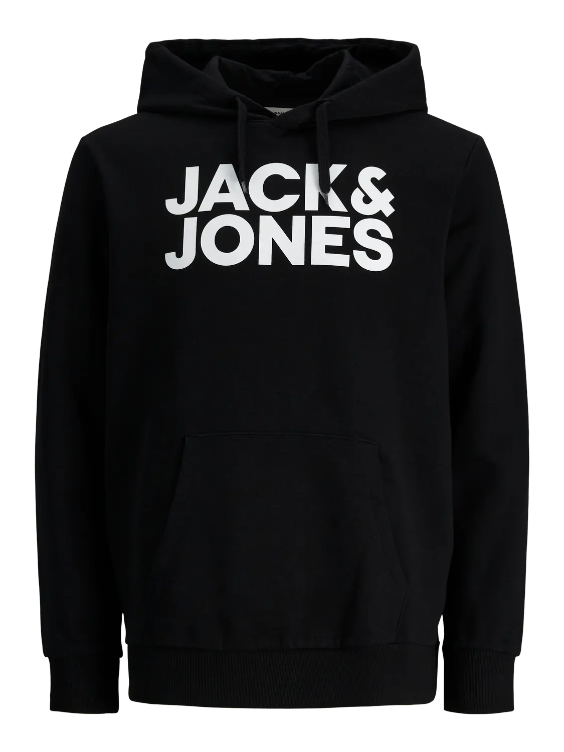 JACK & JONES Muški duks sa kapuljačom 12152840, Crno-beli