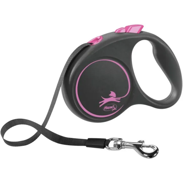 Flexi black dizajn S 5m roze