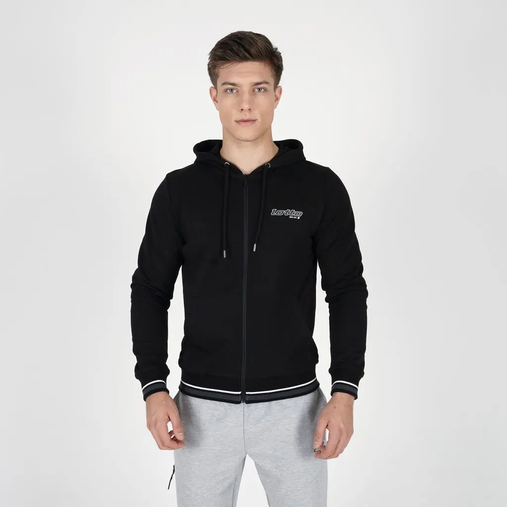 Lotto Muški duks sa kapuljačom principale fz hoody M, Crni