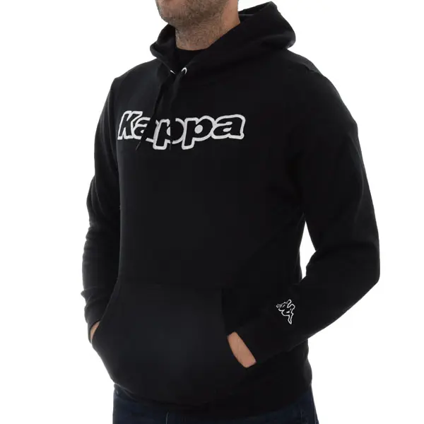 KAPPA Muški duks LOGO DAFERS crni