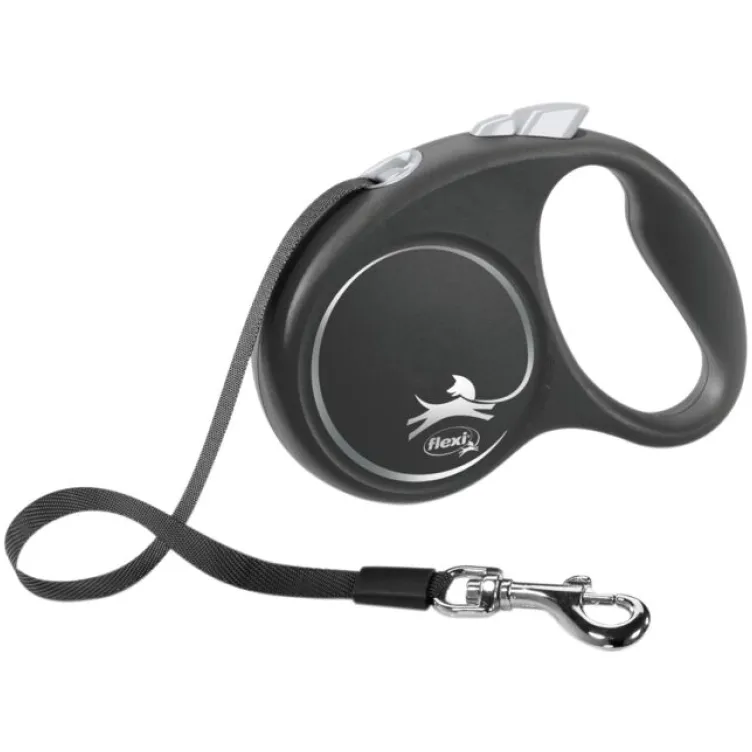 Flexi black dizajn L 5m crni