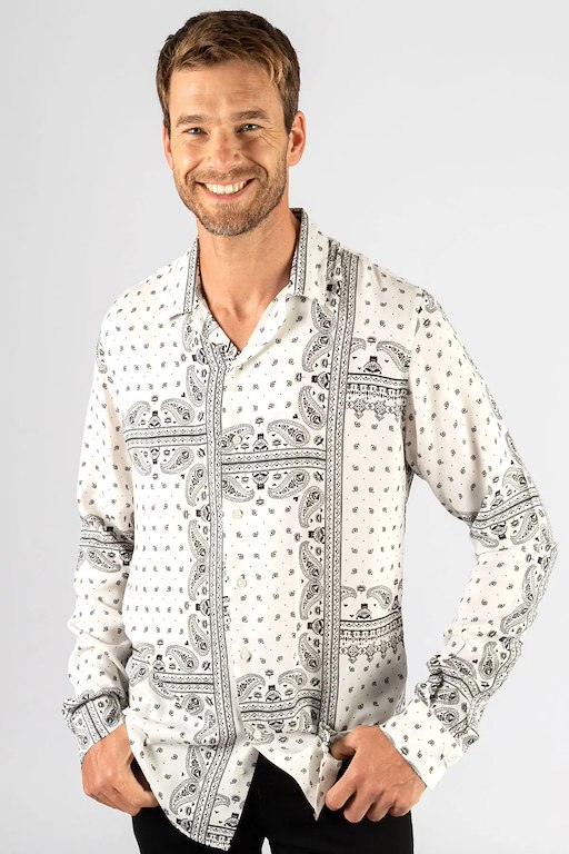 TUDORS Muška košulja Slim Fit bela