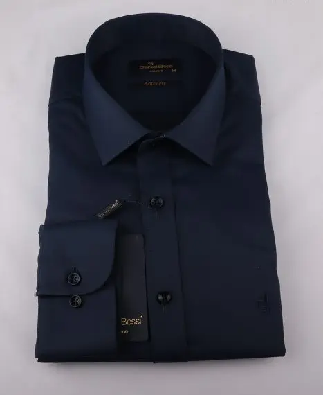 DANIEL BESSI Muška košulja dugih rukava Slim fit plava