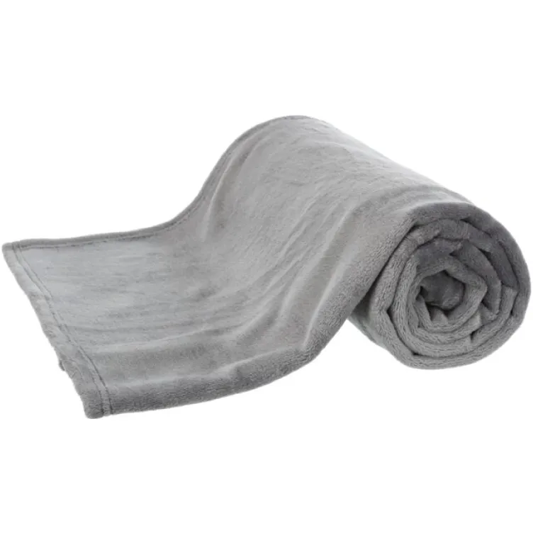 Ćebe kimi od pliša 200x150cm sivo