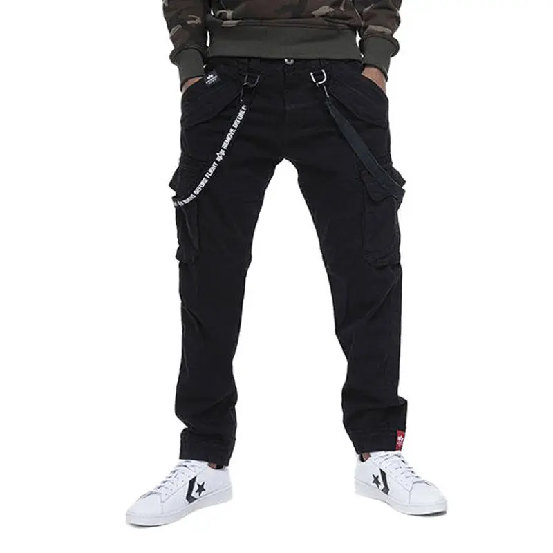 Muške kargo pantalone Alpha, crne