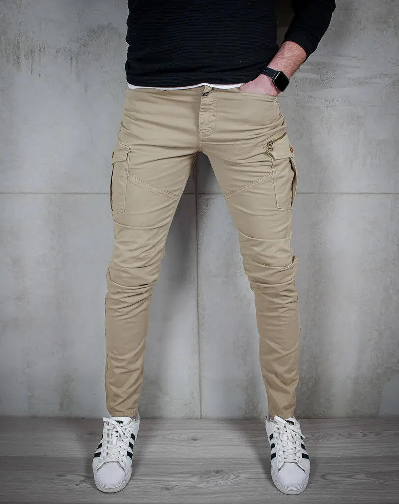 Denistar Muške pantalone 100-2548-3, Kargo, Smeđe