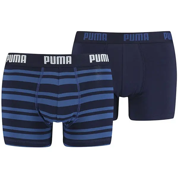 Puma Muški donji veš LFS HERITAGE STRIPE BOXER, 2 komada, Teget
