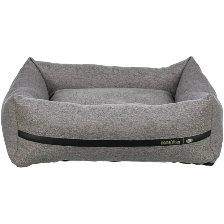 Krevet city style kockasti 120x80 sivi