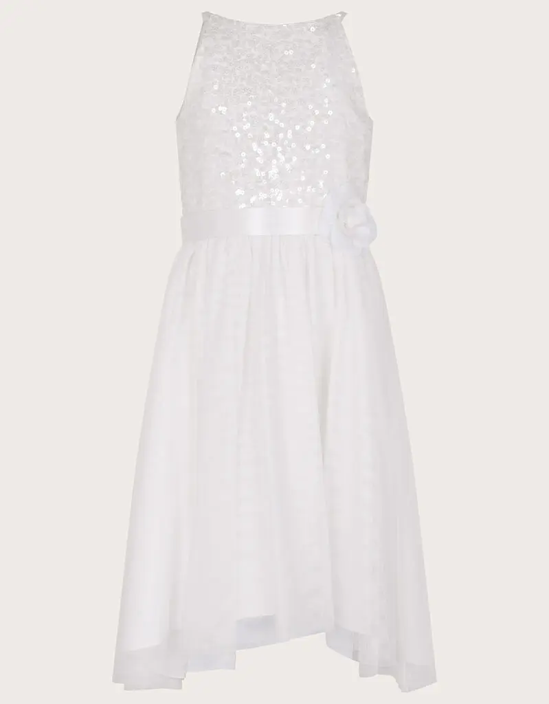 Monsoon Haljina za devojčice Sequin Truth Maxi B, Slonovača